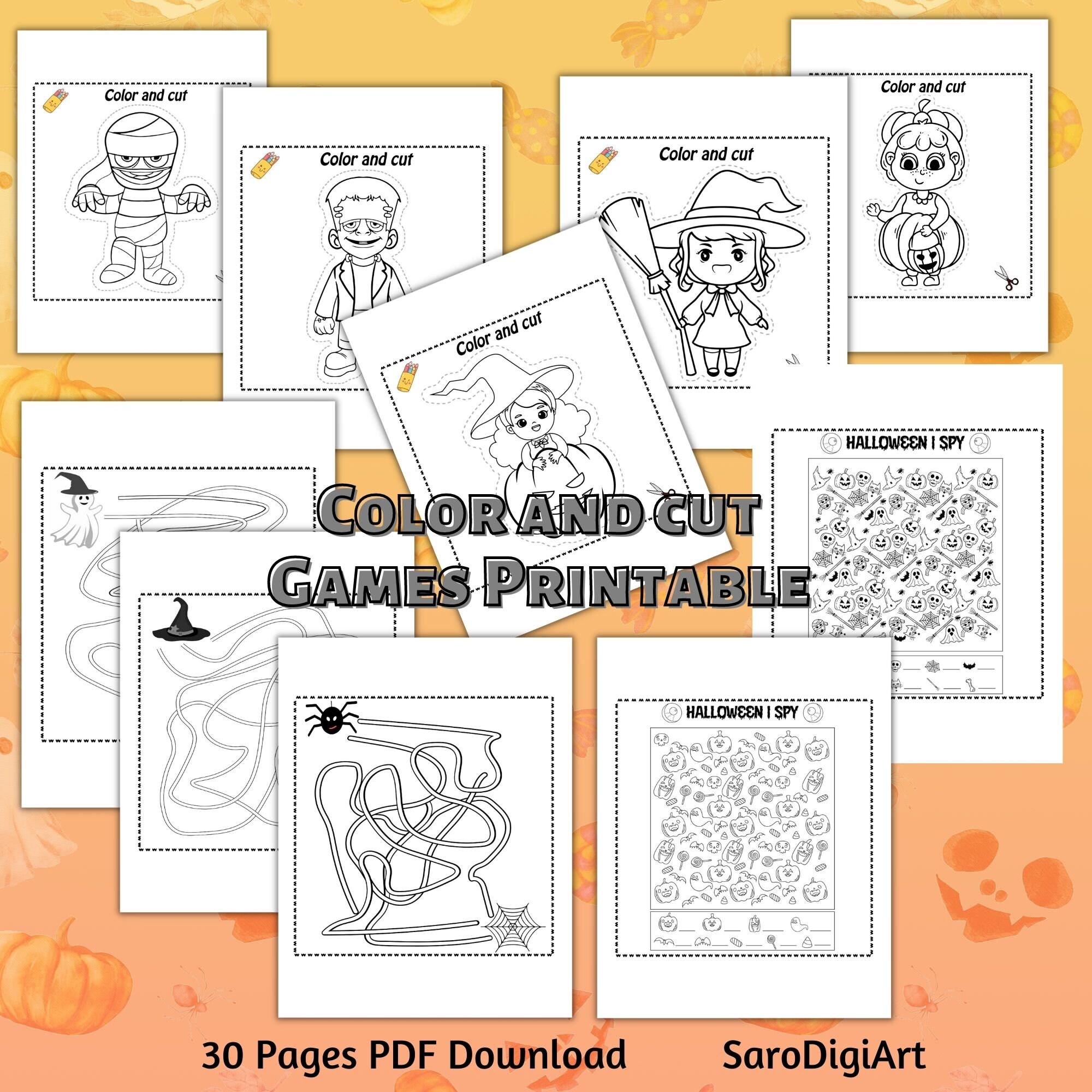 Halloween Games Activities Printable, Halloween Coloring Pages ...