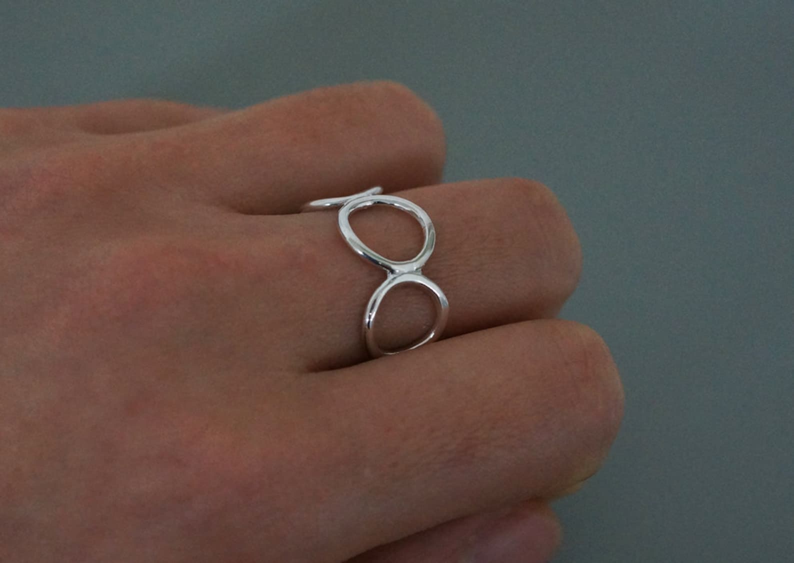 925 Sterling Silver Circle Ring Infinity Ring Open Ring | Etsy