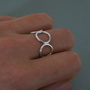 925 Sterling Silver Circle Ring Infinity Ring open Ring - Etsy