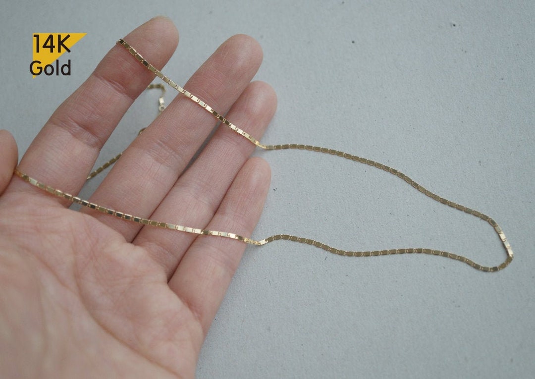 14K Solid Gold Snake Chain Necklace - TGN007 - Etsy