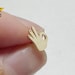 14K Solid Gold Finger Sign and Hand Gesture Barbell Piercing, 22G, 6mm ...