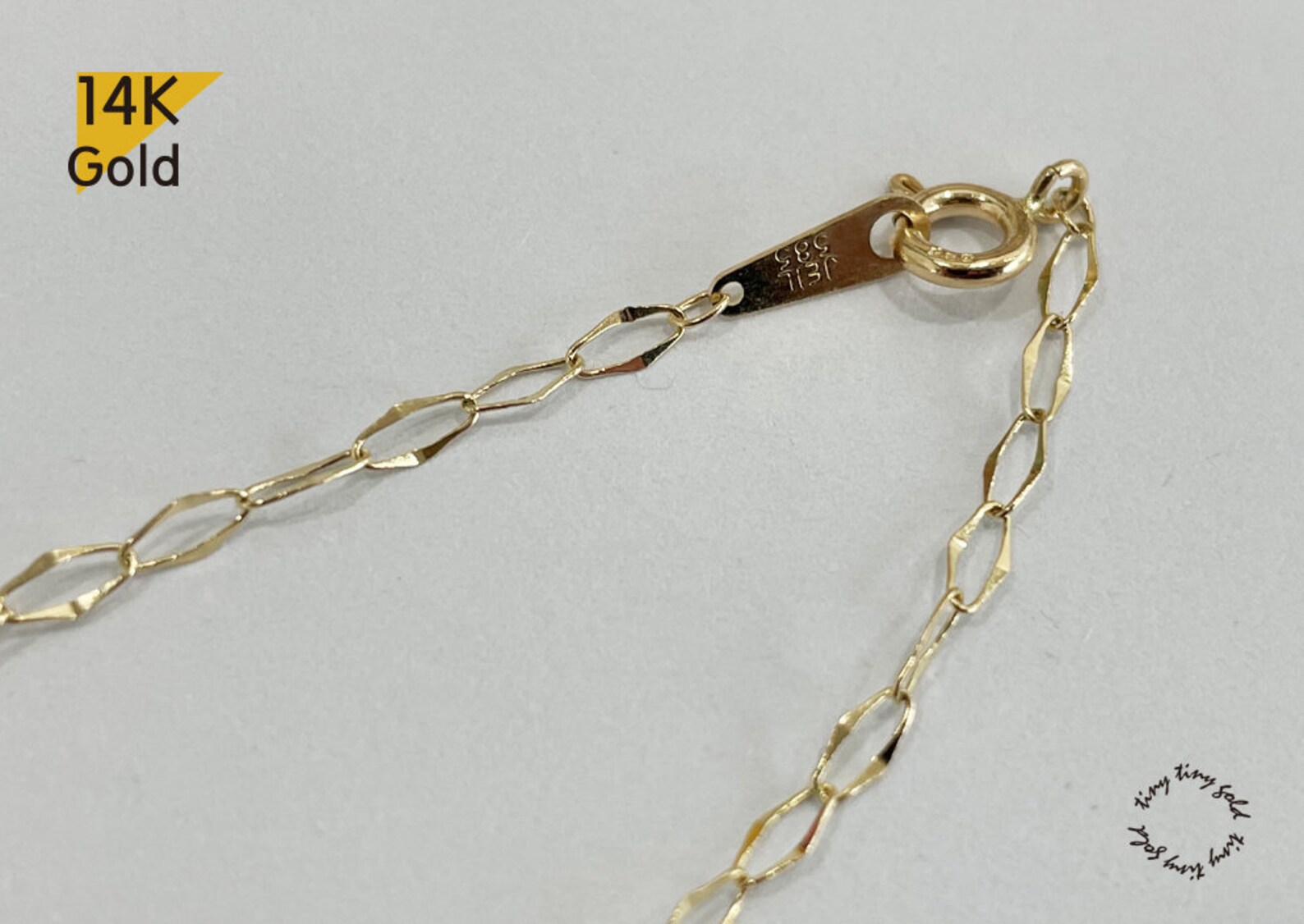 14K Solid Gold Necklace Thin Chain Lightweight Chain - Etsy