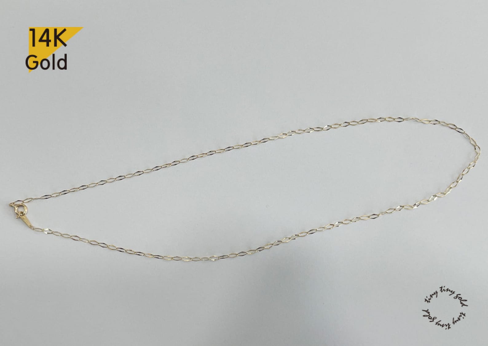 14K Solid Gold Necklace Thin Chain Lightweight Chain - Etsy