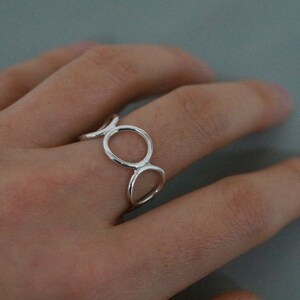 925 Sterling Silver Circle Ring Infinity Ring open Ring - Etsy