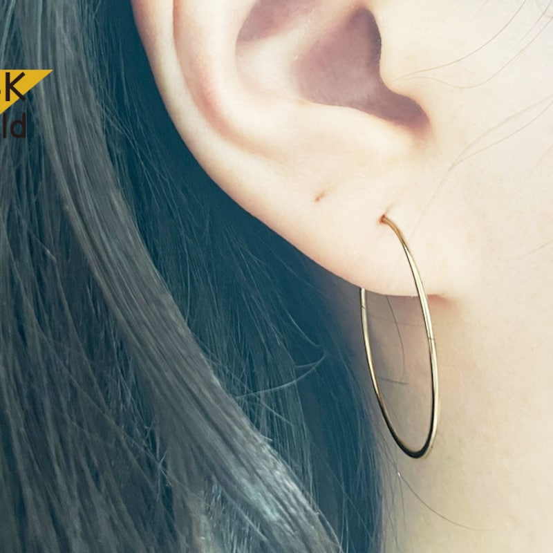 Thin Hoops - Etsy