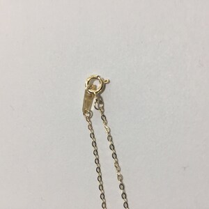 14K Solid Gold Necklace, Thin Chain, Tiny Thin Pendant, 14K Yellow Gold ...