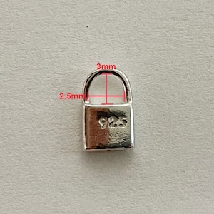925 Sterling Silver, Tiny Little Padlock Pendant, 1 Pendant - Etsy