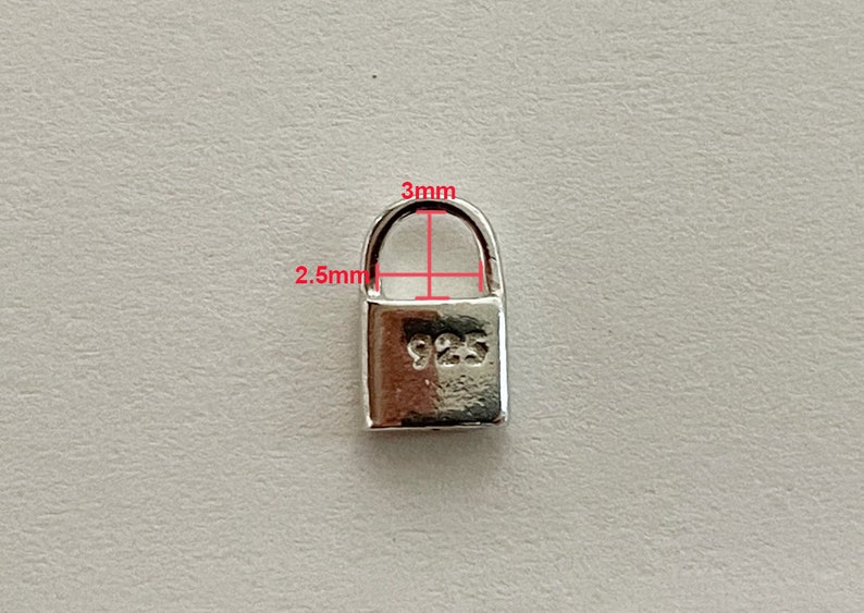 925 Sterling Silver Tiny Little Padlock Little Key Small - Etsy