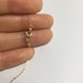 14K Solid Gold Necklace, Thin Chain, Tiny Thin Pendant, 14K Yellow Gold ...