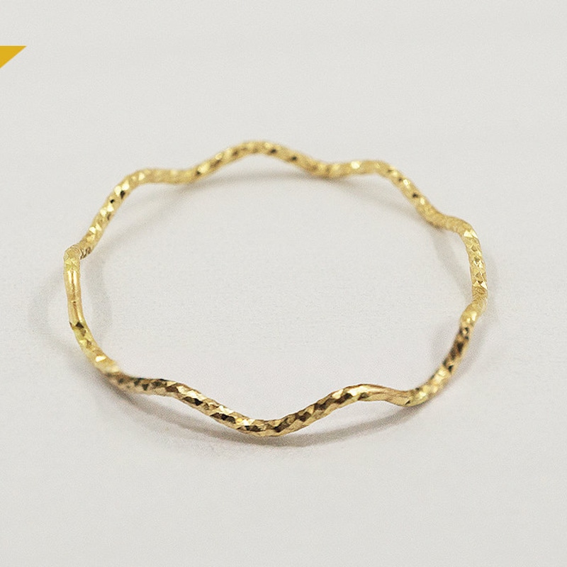 Ripple Solid Ring - Etsy