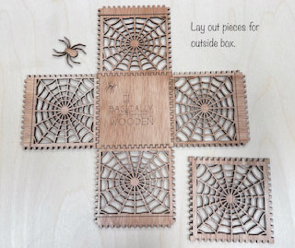 Digital DXF Download File HALLOWEEN SPIDER Box Self - Etsy