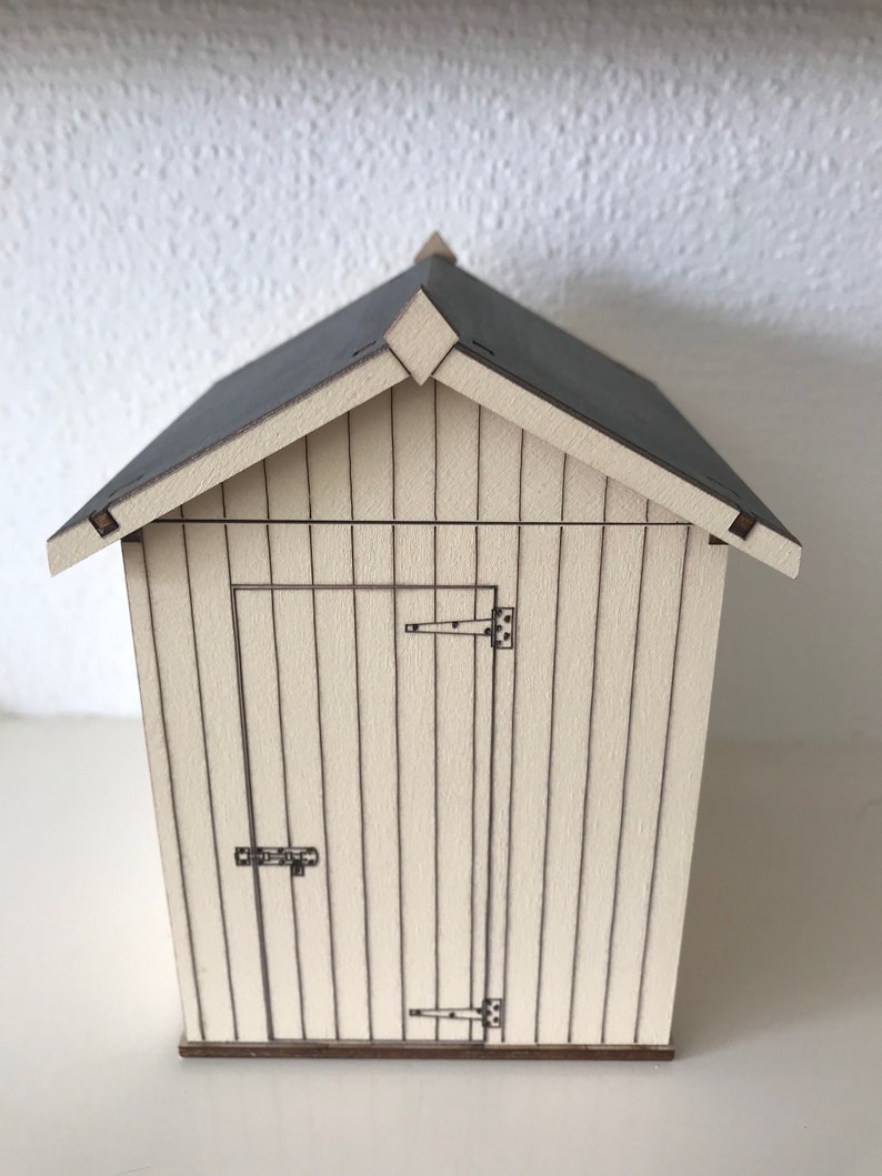 Beach Hut Boxes Lasercut Painted With Pastel Acrylic Lift | Etsy UK