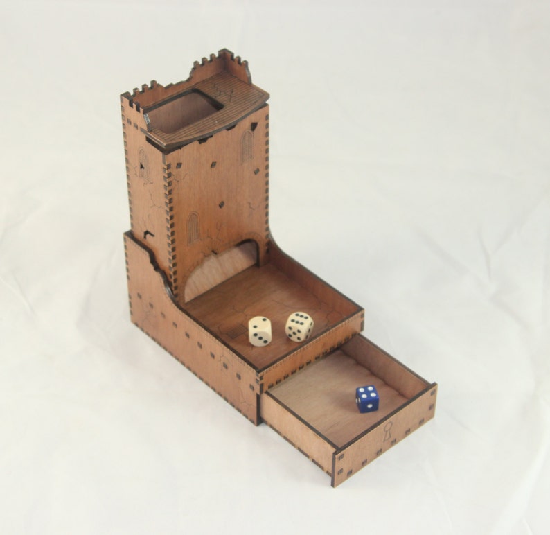 Ruined Castle Dice Tower With Drawer for Dice Storage - Etsy