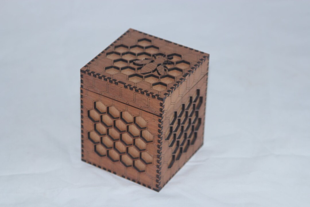 Digital DXF Download File - Honeycomb BEE BOX - Self Assembly, Diy ...