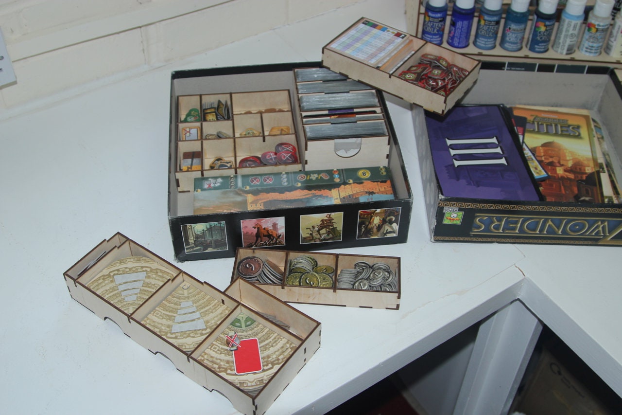 7 Wonders Board Game Organiser: Laser Cut DXF File (digital Download ...