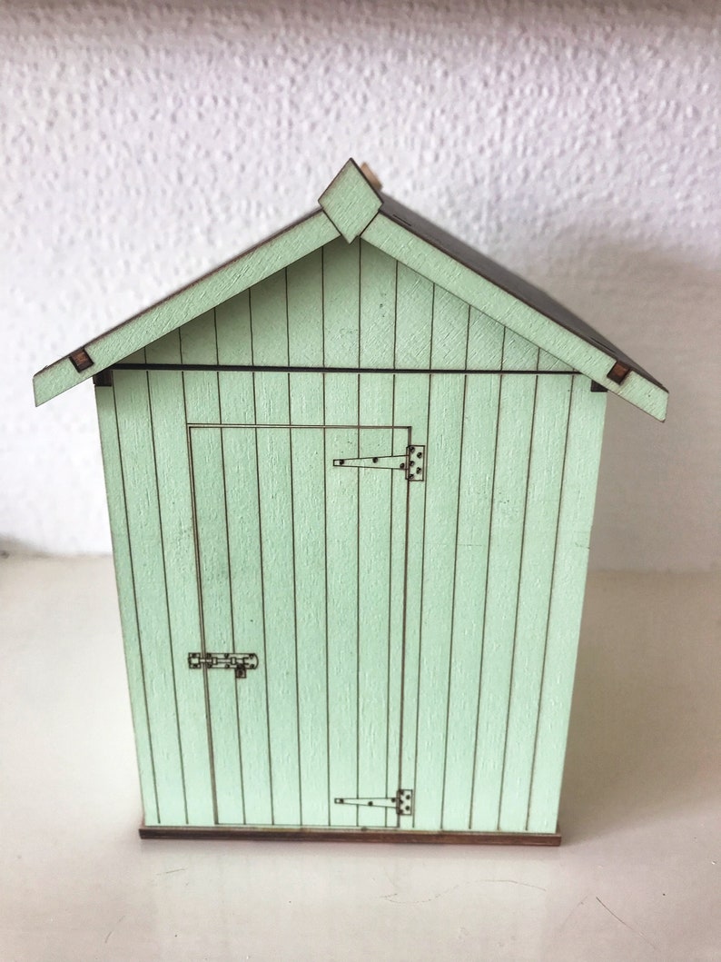 Beach Hut Boxes Lasercut Painted With Pastel Acrylic Lift | Etsy