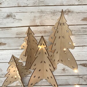 Digital DXF File - 3 CHRISTMAS TREES - Self Assembly, Diy, Christmas ...