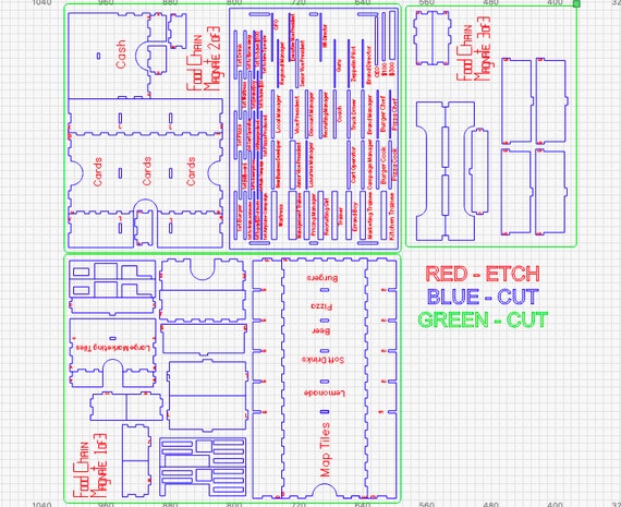 Digital DXF Download File for Organiser Compatible With FOOD - Etsy