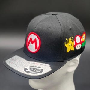 Mario Inspired Custom Embroidered Hat – Super Mario Gamer Cap With ...