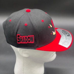 Shadow the Hedgehog Inspired Embroidered Hat | Sonic Character Cap ...