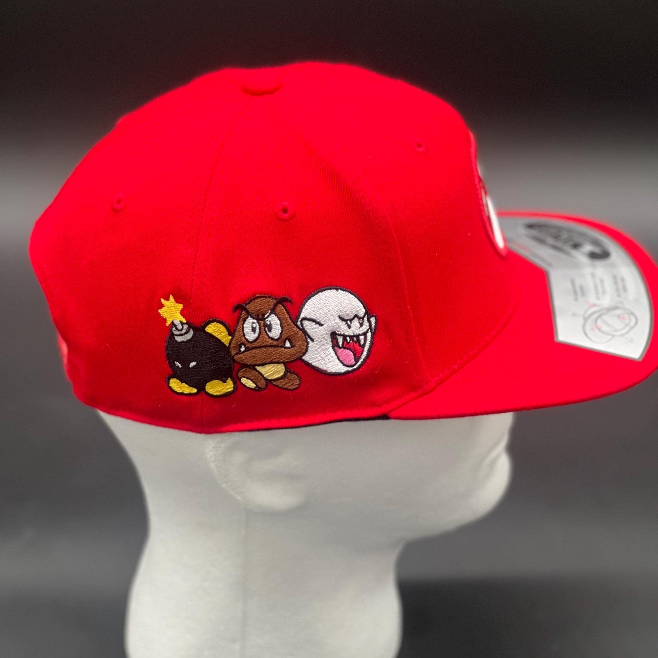 Mario Inspired Custom Embroidered Hat – Super Mario Gamer Cap With ...