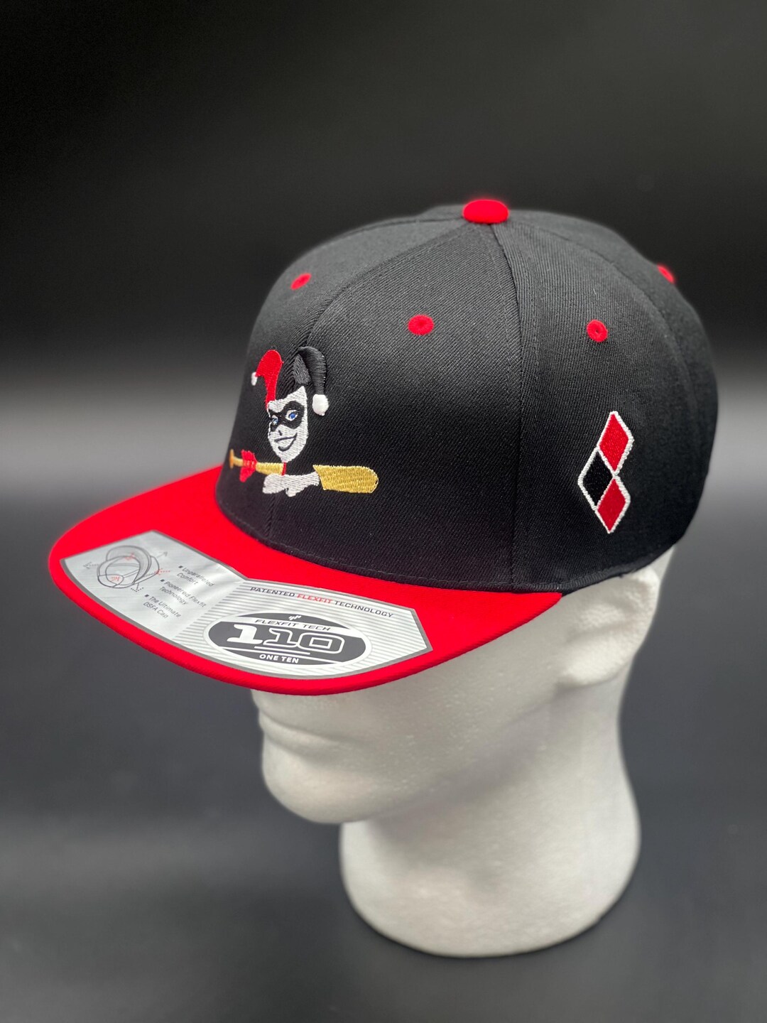 Harley Quinn Inspired Hat | DC Comics Super Villain Cap | Embroidered ...