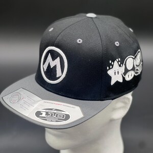 Mario Inspired Custom Embroidered Hat – Super Mario Gamer Cap With ...