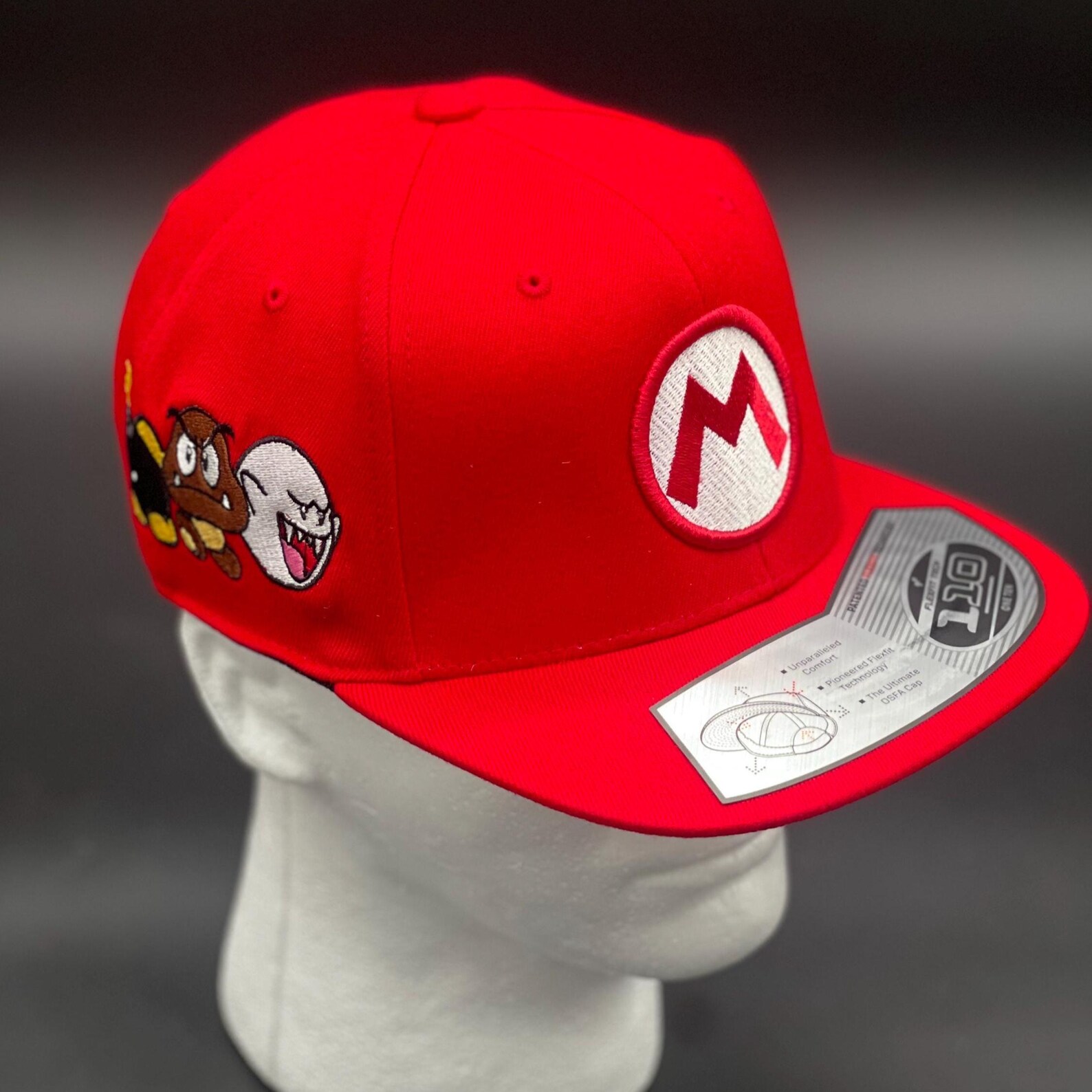 Mario Inspired Custom Embroidered Hat – Super Mario Gamer Cap With ...