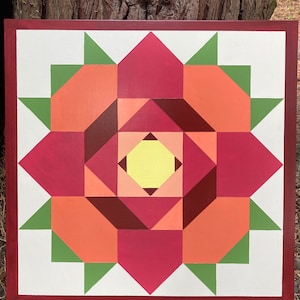 Not2shabbee Has Barn Quilts! Hand Painted Made to Order. Rose Pattern ...