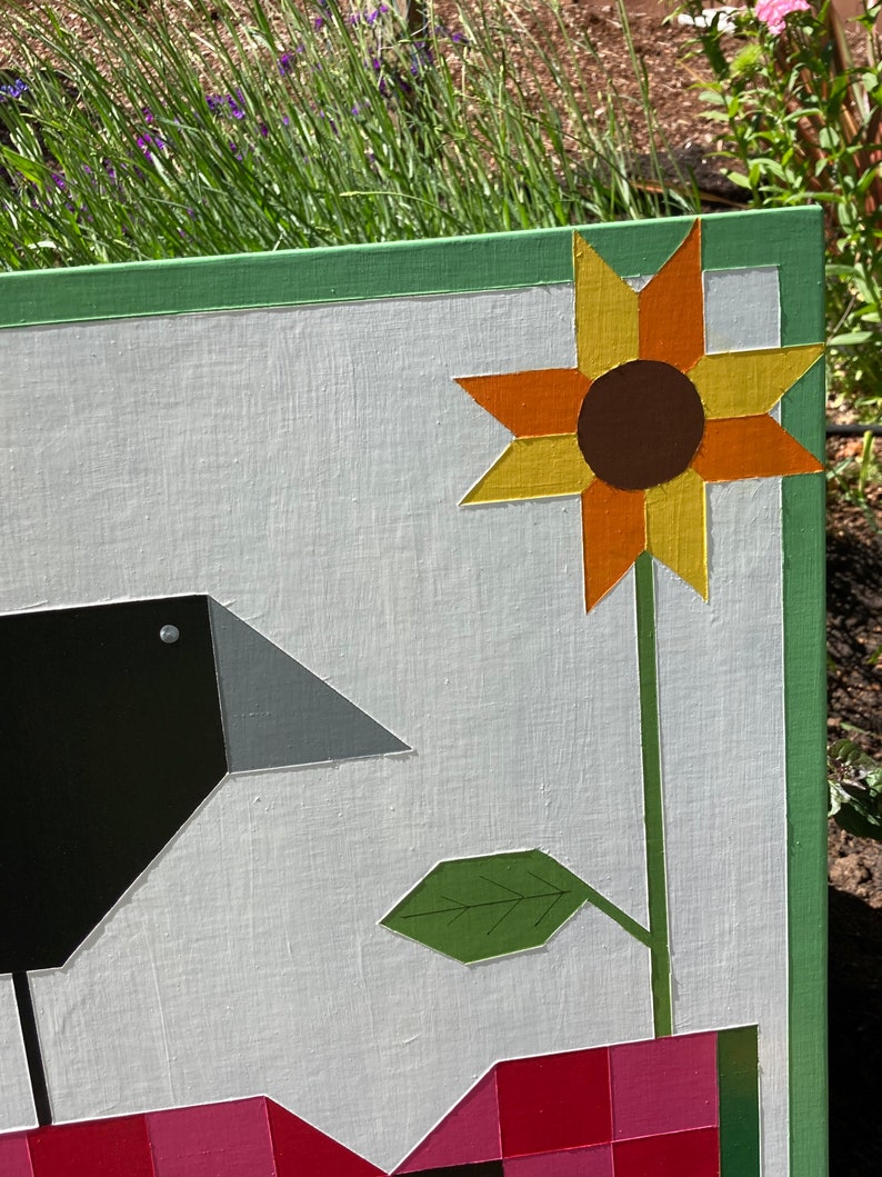 An Original Not2shabbee Barn Quilt Hand Painted Crow | Etsy