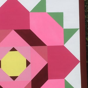 Not2shabbee Has Barn Quilts! Hand Painted Made to Order. Rose Pattern ...