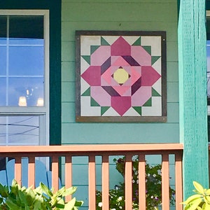 Not2shabbee Has Barn Quilts! Hand Painted Made to Order. Rose Pattern ...