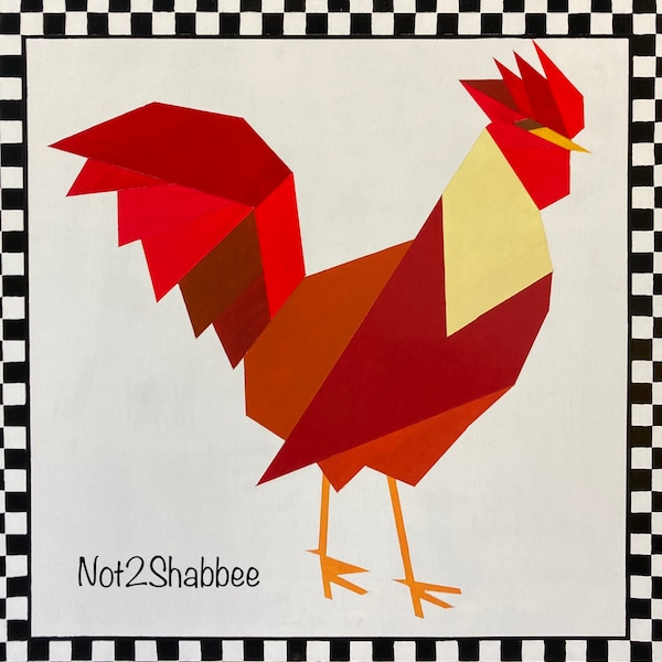 Rooster Quilt - Etsy