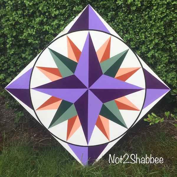 Mariners Compass Barn Quilt Pattern - Etsy