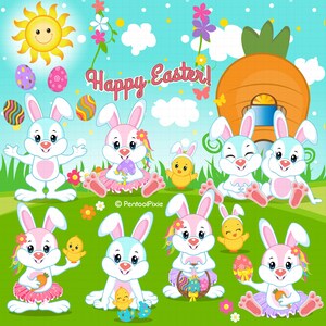 Easter Clipart, Easter Bunny, Easter Eggs, Easter Rabbit, Spring ...