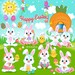 Easter Clipart, Easter Bunny, Easter Eggs, Easter Rabbit, Spring ...
