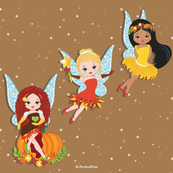 Autumn fairies clipart Fall clipart Fairy clipart Autumn | Etsy