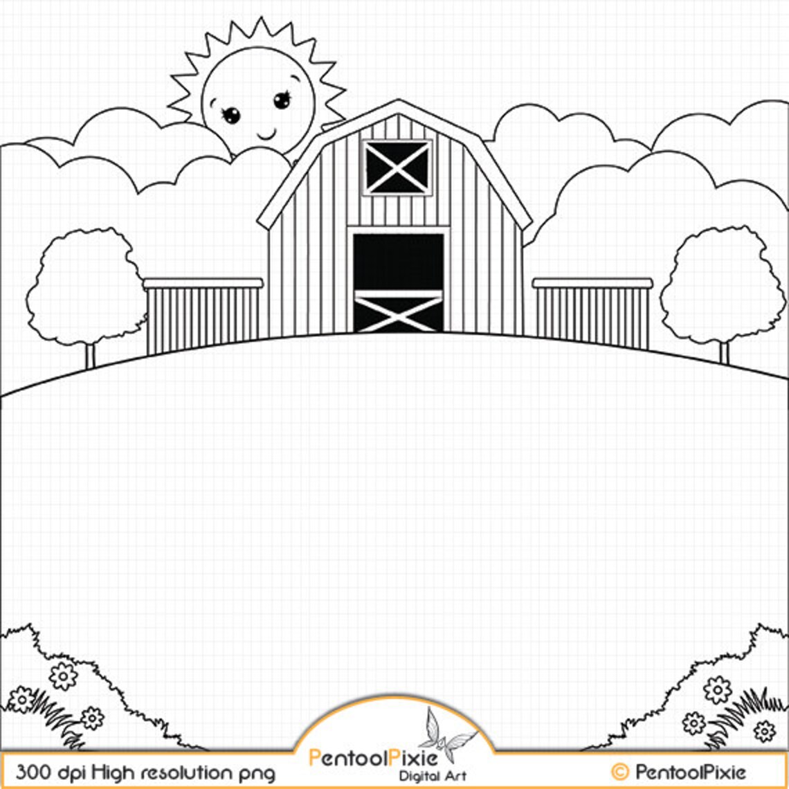 Farm Animals Digital Stamps - Etsy