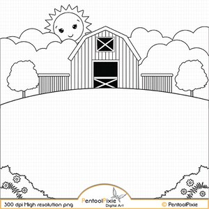 Farm Animals - Digital Stamps - Etsy