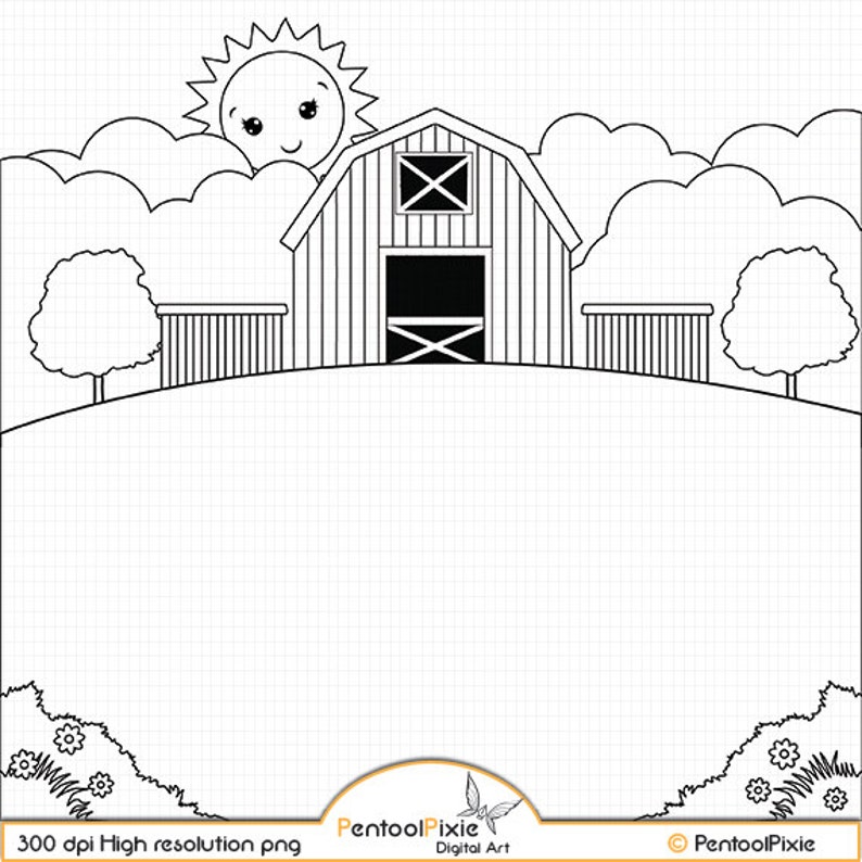 Farm Animals Digital Stamps - Etsy