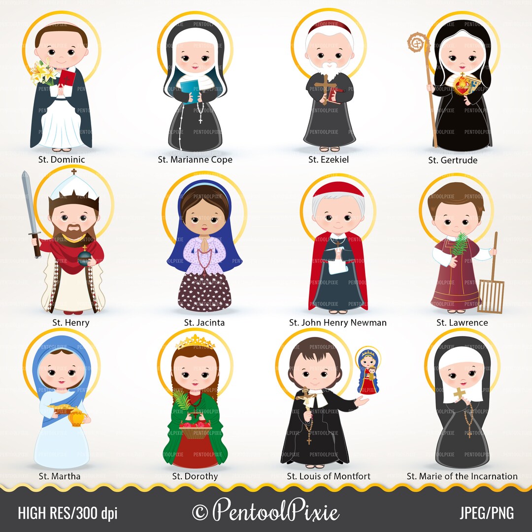 Saints Clipart, PART 9, Cute Saints, Jesus Clipart, Catholic Images ...