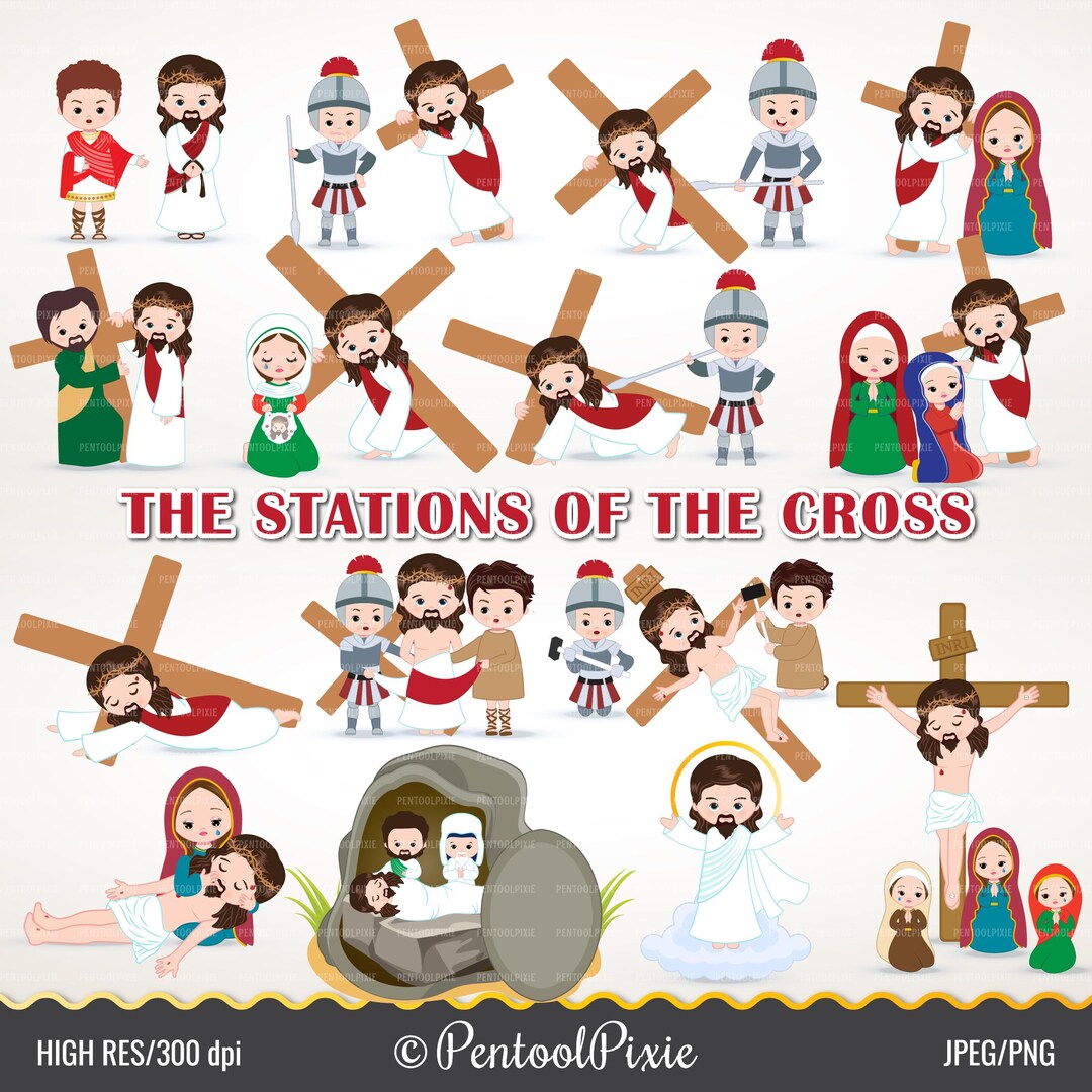 Stations of the Cross Clipart, Way of the Cross, the Stations of the ...