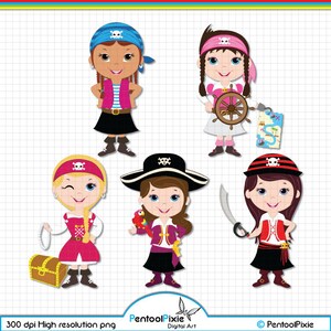 Pirate Clipart, Pirate Clip Art, Pirate Digital Clipart, Pirate Girl ...