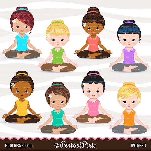 Yoga Clipart - Etsy