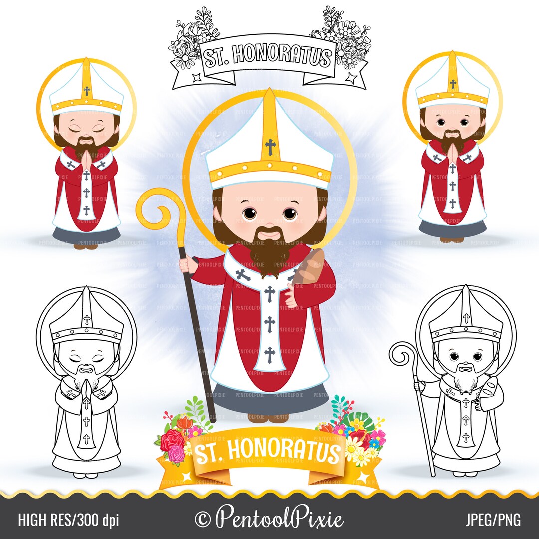 Saint Honoratus Clipart, Saints Clipart, Cute Saints, St. Honoratus ...