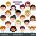 Buy Emotions Clipart, Expressions Clipart, Kids Clipart, Diversity ...