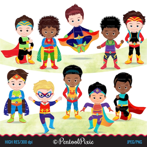 Superhero Kid Clipart