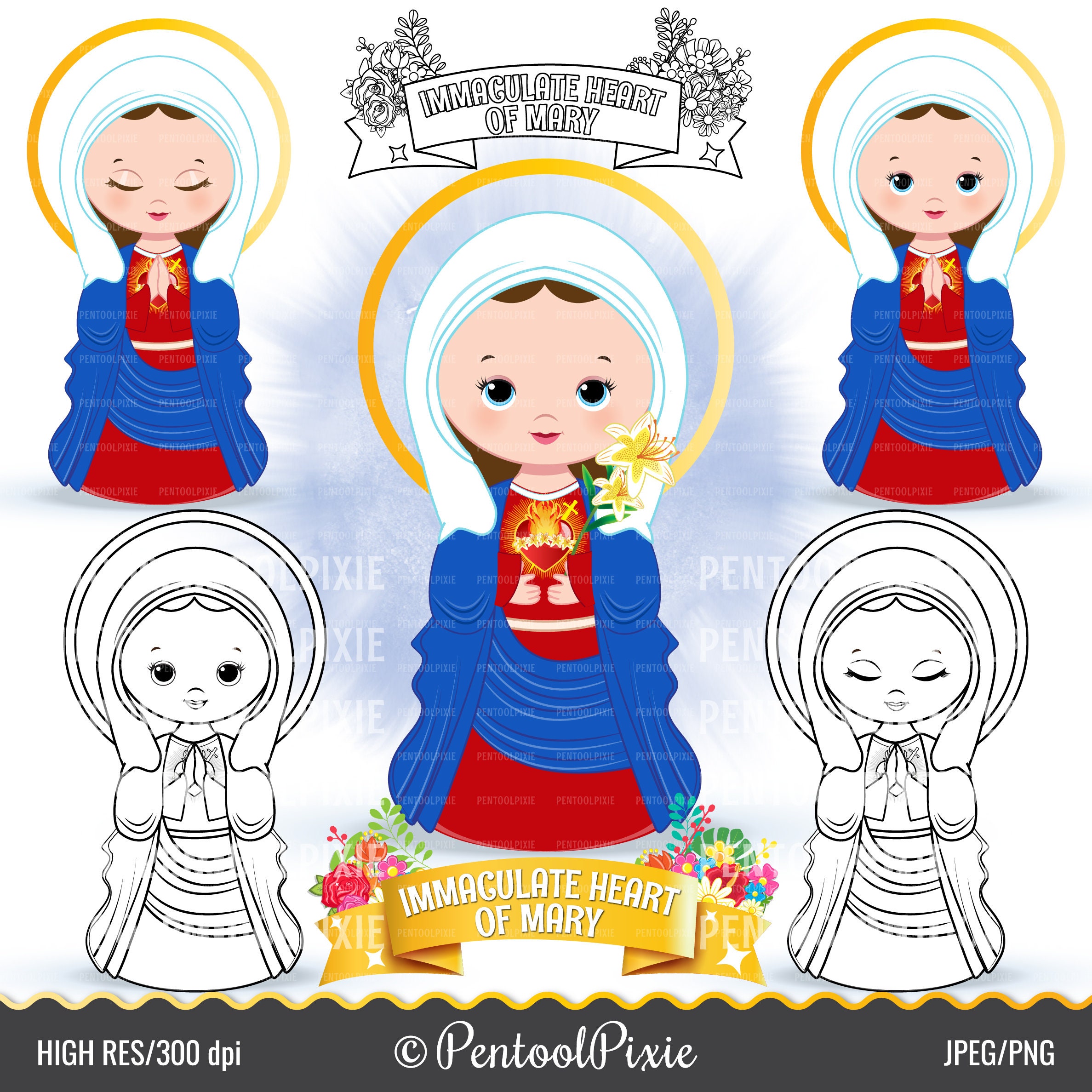 Immaculate Heart Of Mary Clipart 10+ Immaculate Heart Of Mary Stock