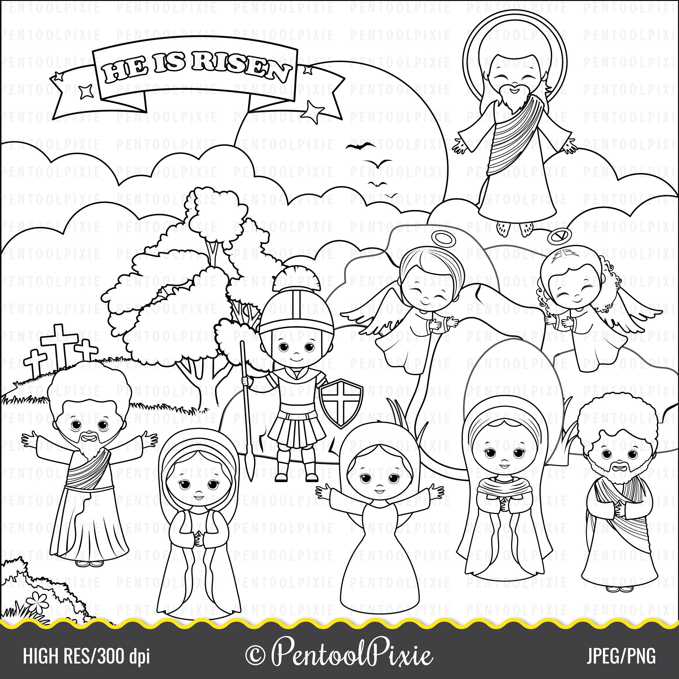 Resurrection Clip Art Black And White