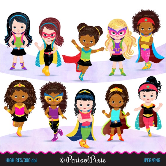 Superhero Girl Clipart